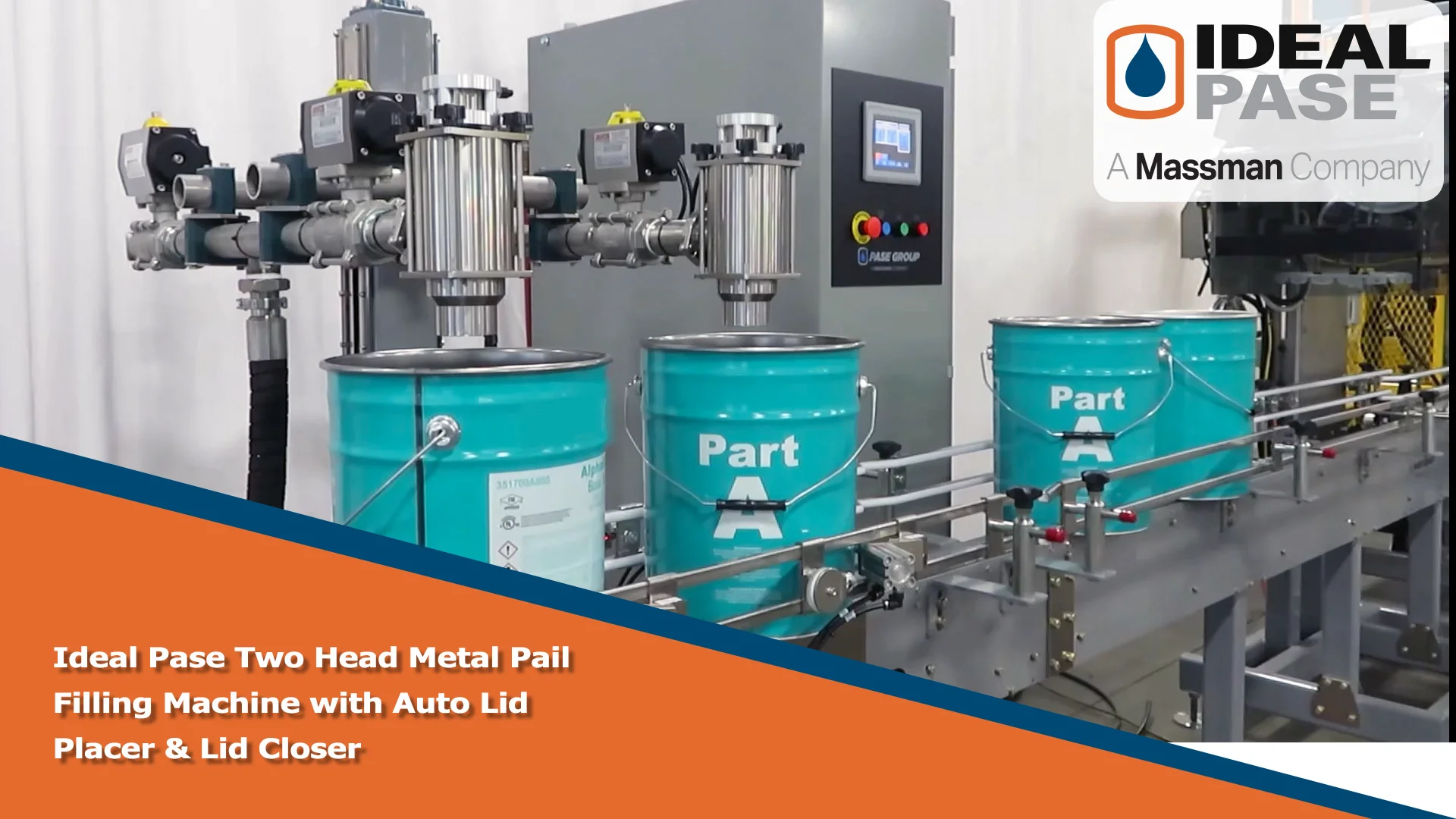 Two Head Metal Pail Filling Machine with Auto Lid Placer & Lid Closer ...