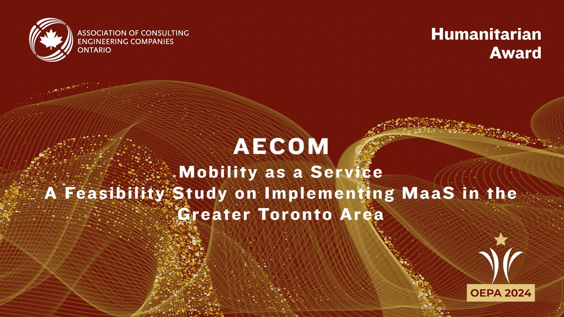 Humanitarian Award - AECOM - Mobility as a Service – A Feasibility ...