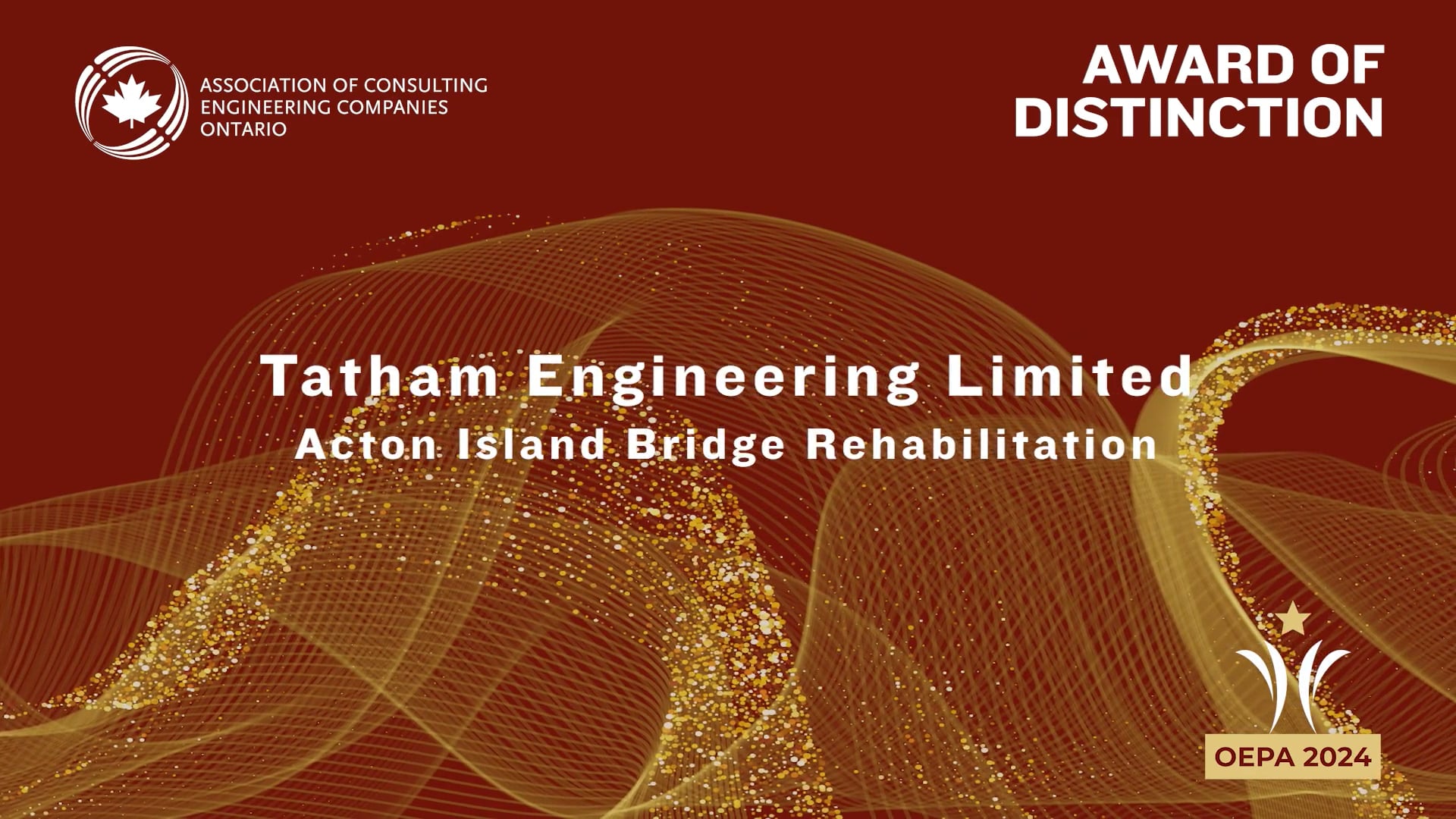 Awards of Distinction - Tatham Engineering Limited - Acton Island ...