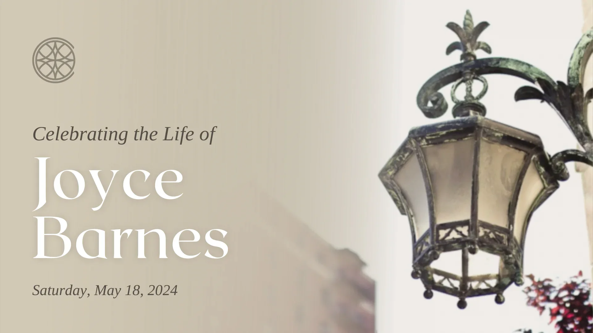 Joyce Barnes Memorial on Vimeo
