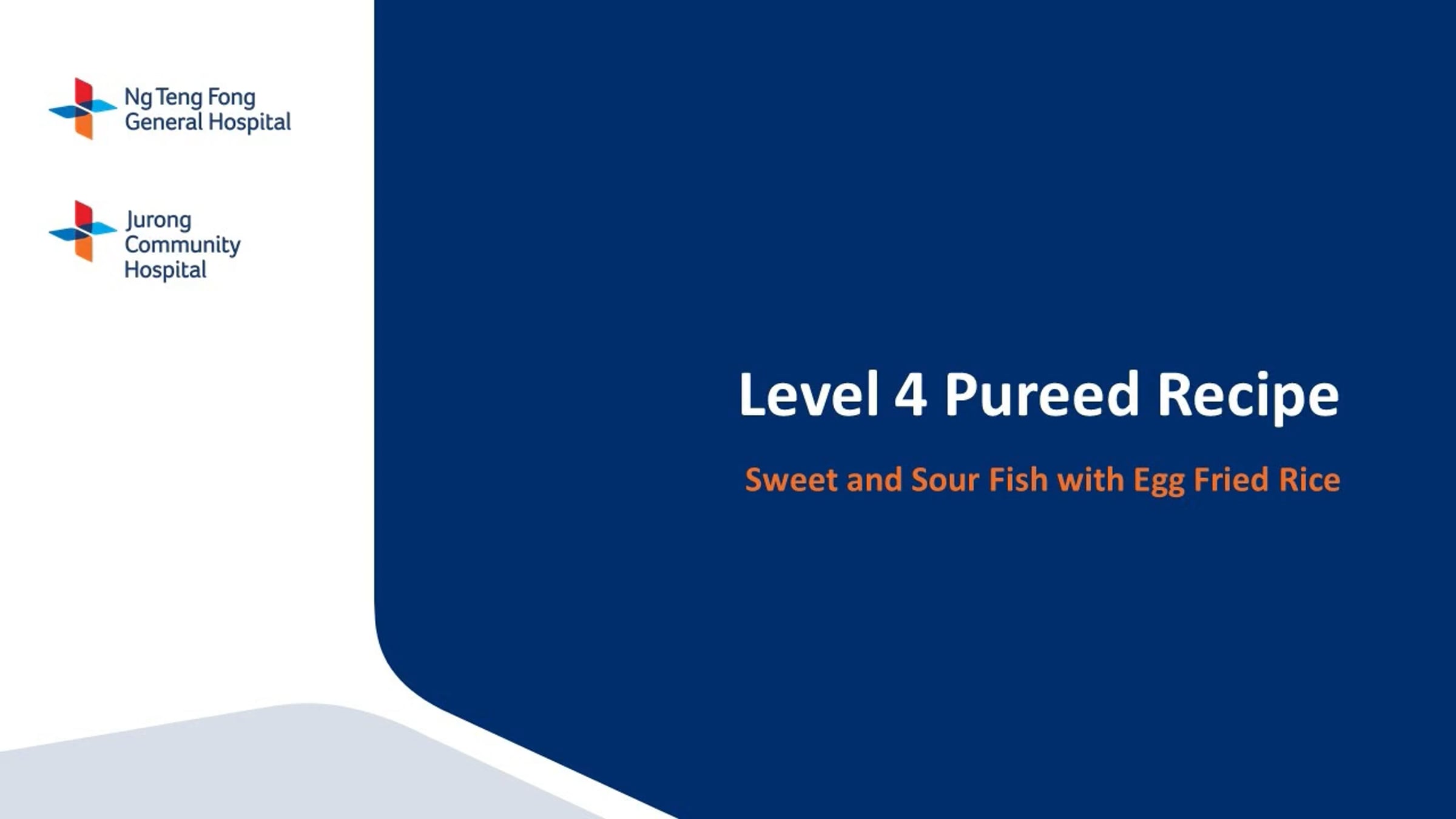 Level 4 Pureed Recipe - Sweet Sour Fish with Egg Fried Rice