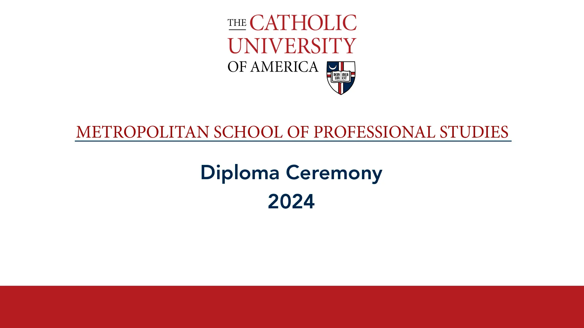 Metropolitan School of Professional Studies Diploma Ceremony on Vimeo