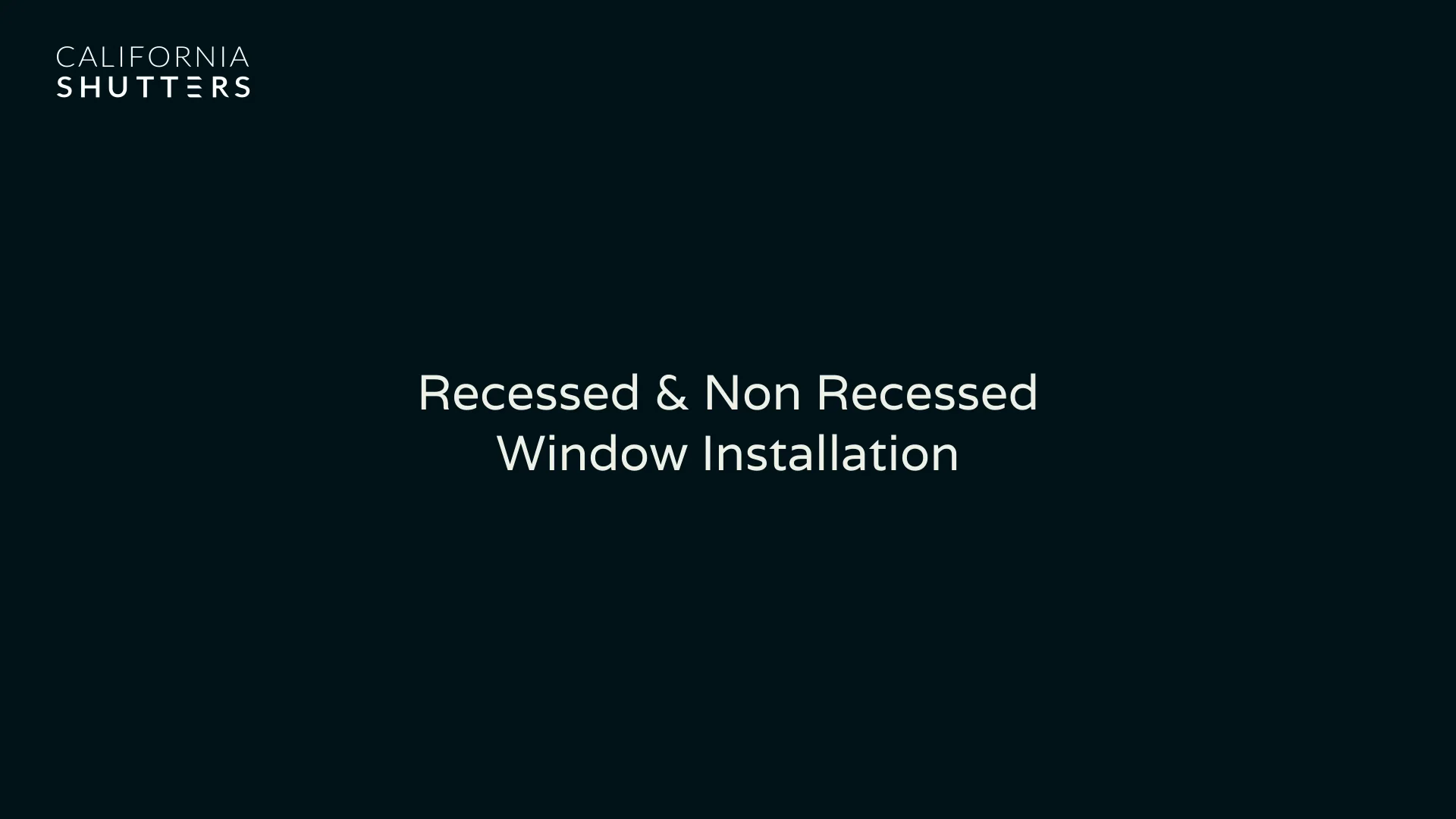 How to Install Your Shutters on a Recessed and Non Recessed Window on Vimeo