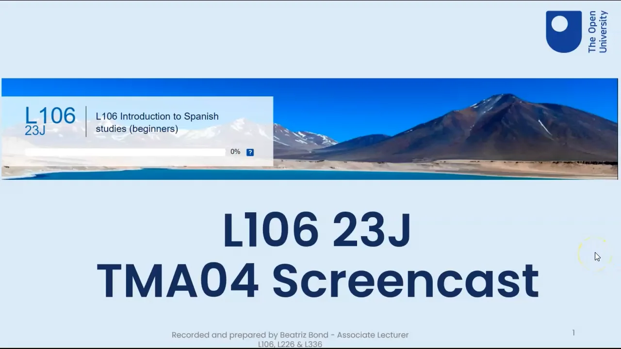 Screencast for L106 23J TMA04 on Vimeo
