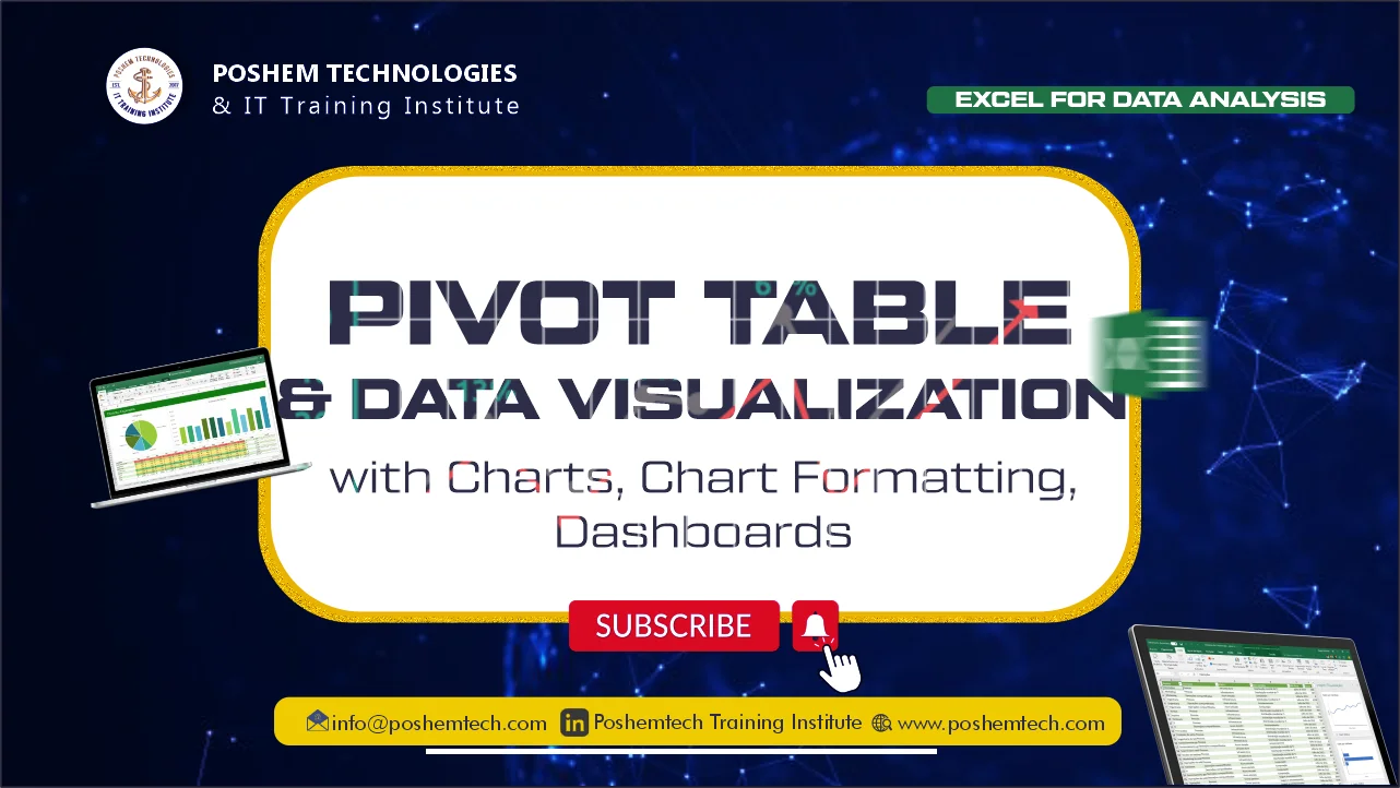 Poshem Tech - Excel for Data Analysis - Pivot Table & Data Visualization with charts , Chart ...