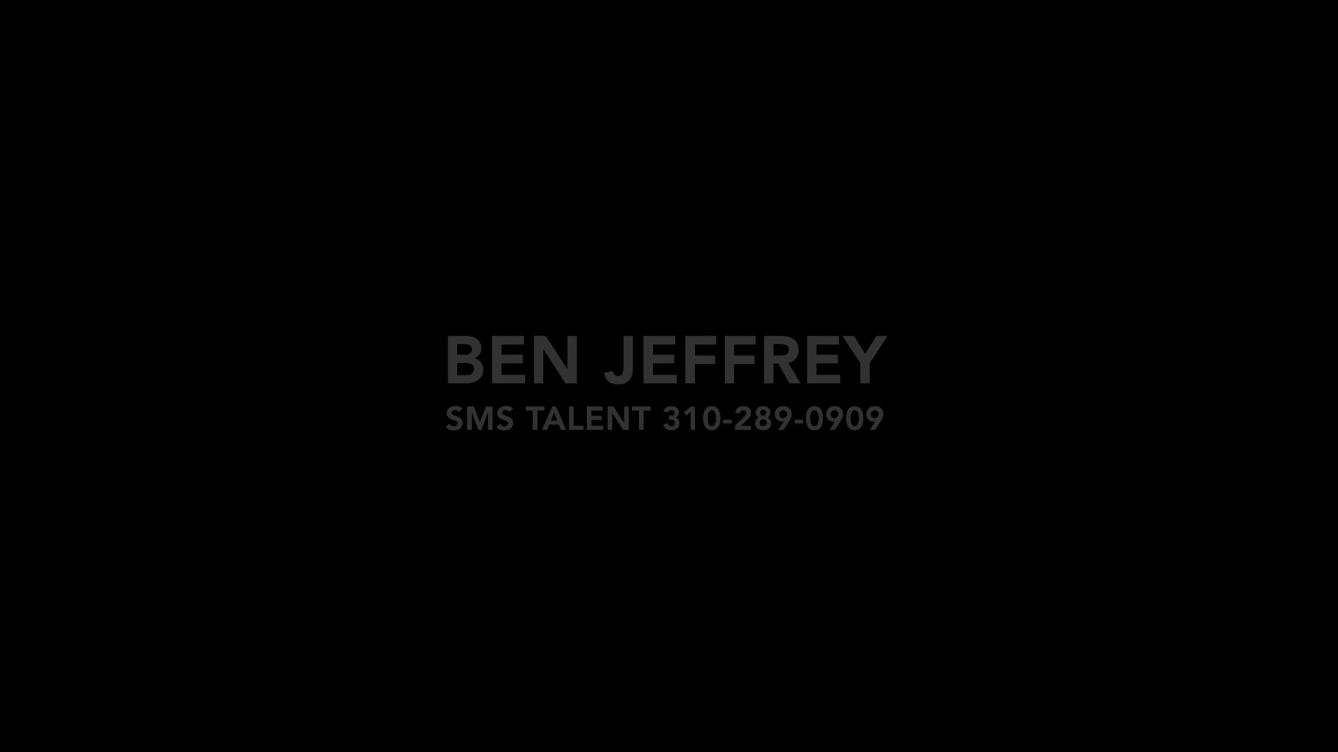 Ben Jeffrey official acting reel