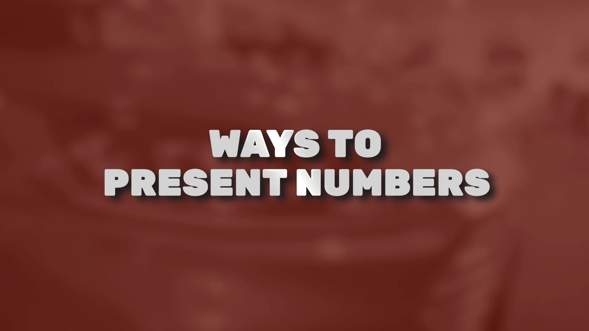 Ways to present numbers on Vimeo