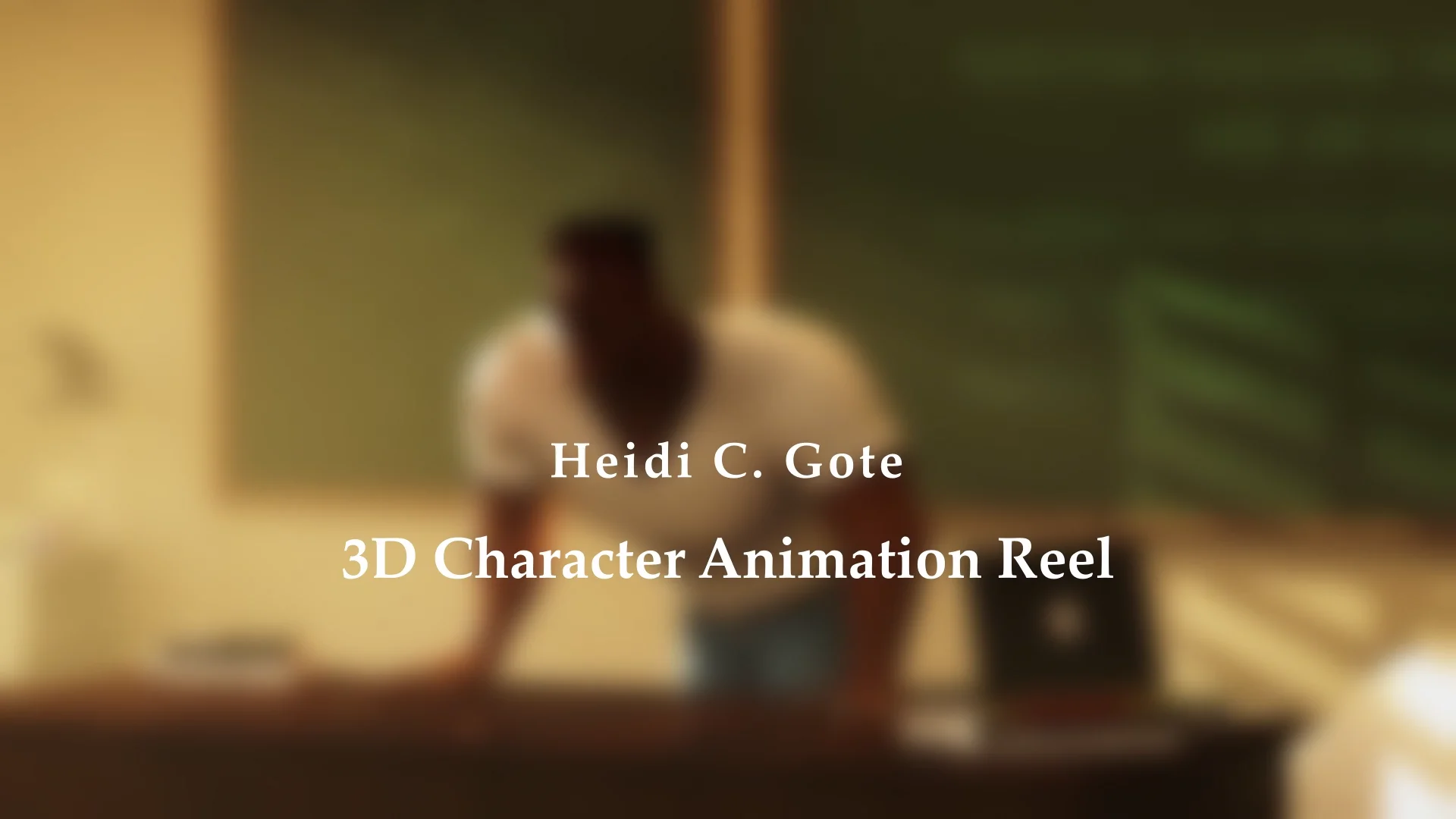 3D Character Animation Reel by Heidi C. Gote