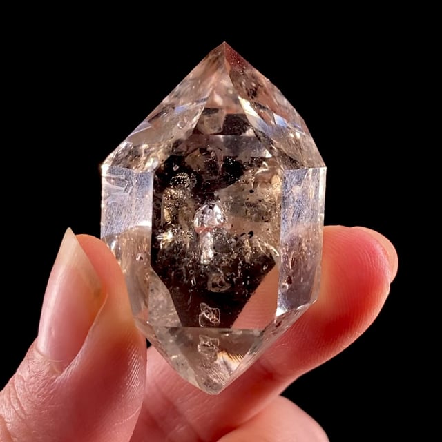 Quartz (''Herkimer-Style'' Quartz) with negative crystal inclusion ...