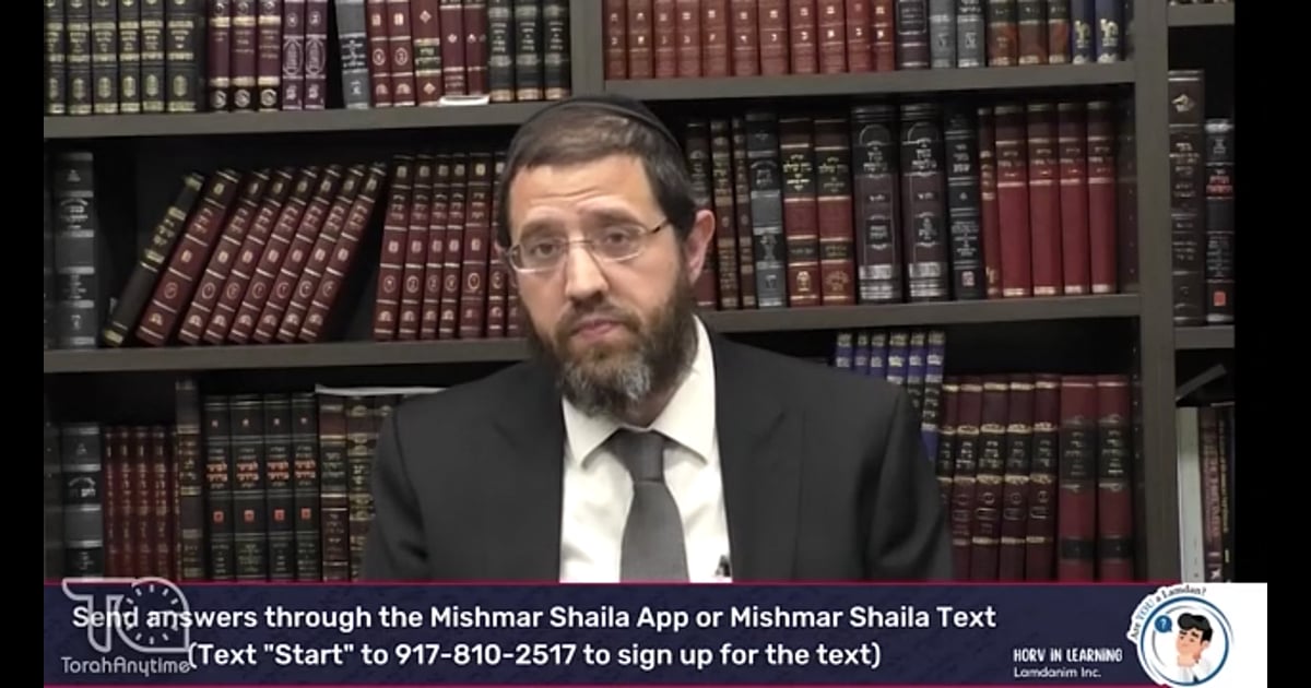 R' Doniel Osher Kleinman | Question- Harav Daniel Asher Kleinman Shlita ...