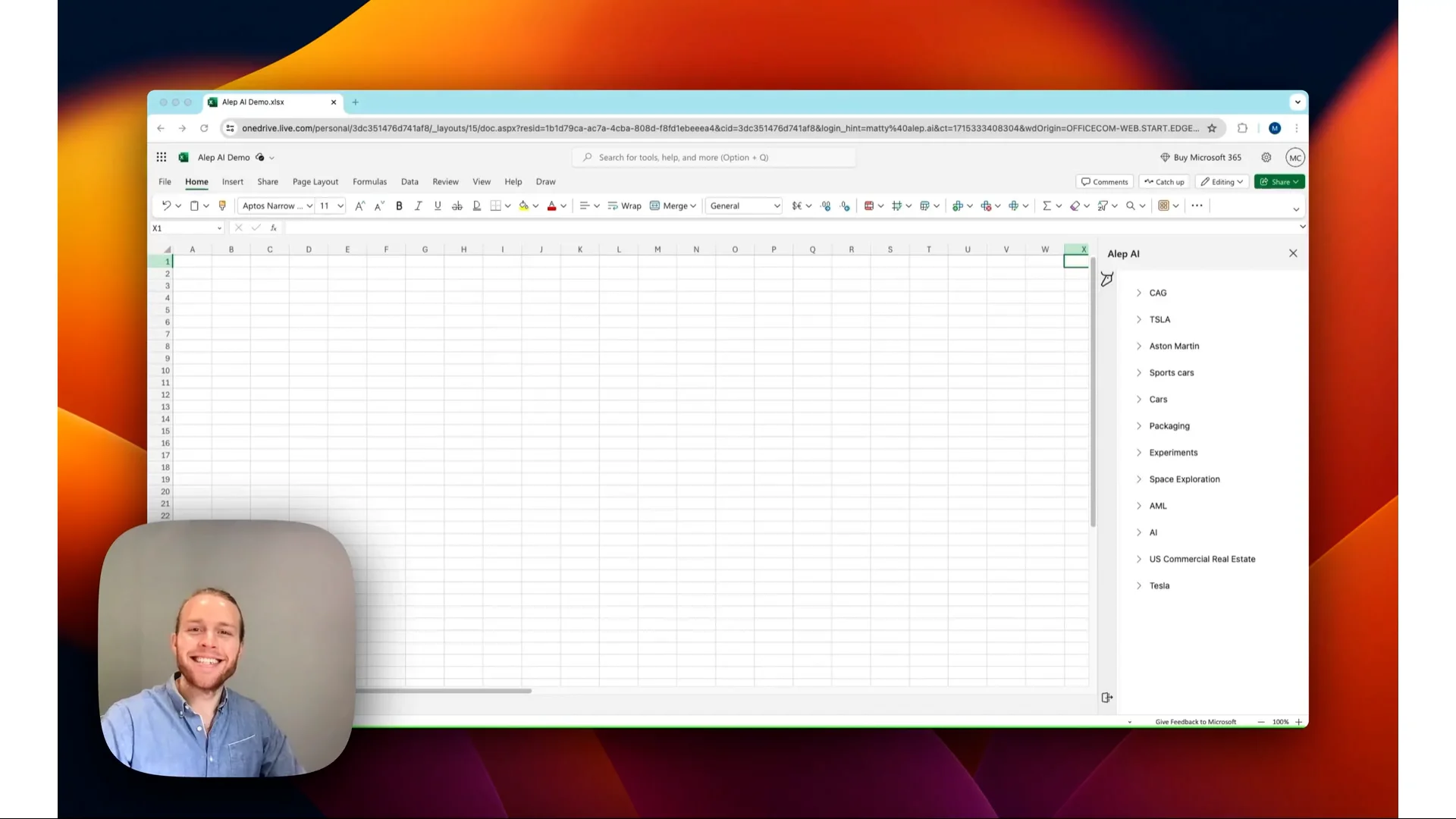 Alep AI Excel Demo on Vimeo