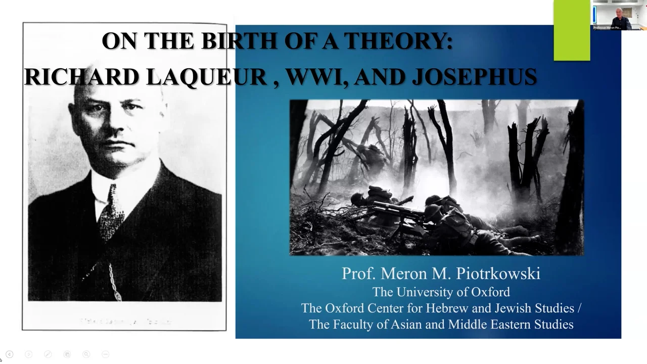DP Lecture: Prof Meron Piotrkowski, 'On the Birth of a Theory: Richard ...
