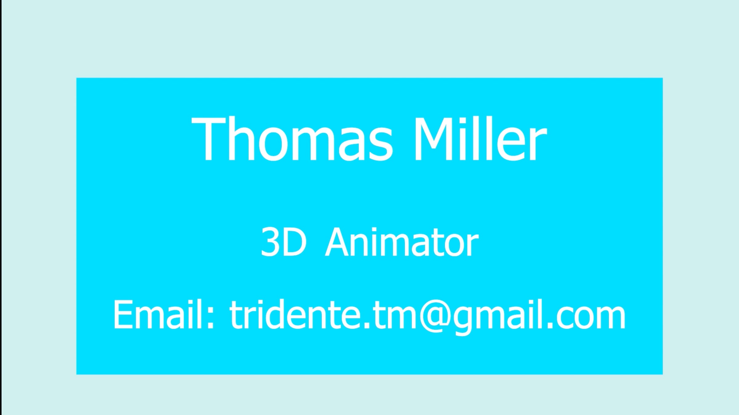 Thomas Miller Showreel