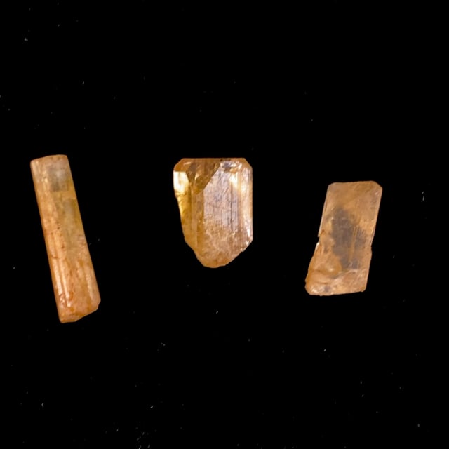Danburite (3-crystal set) | Pein-Pyit, Mogok Township, Pyin-Oo-Lwin ...