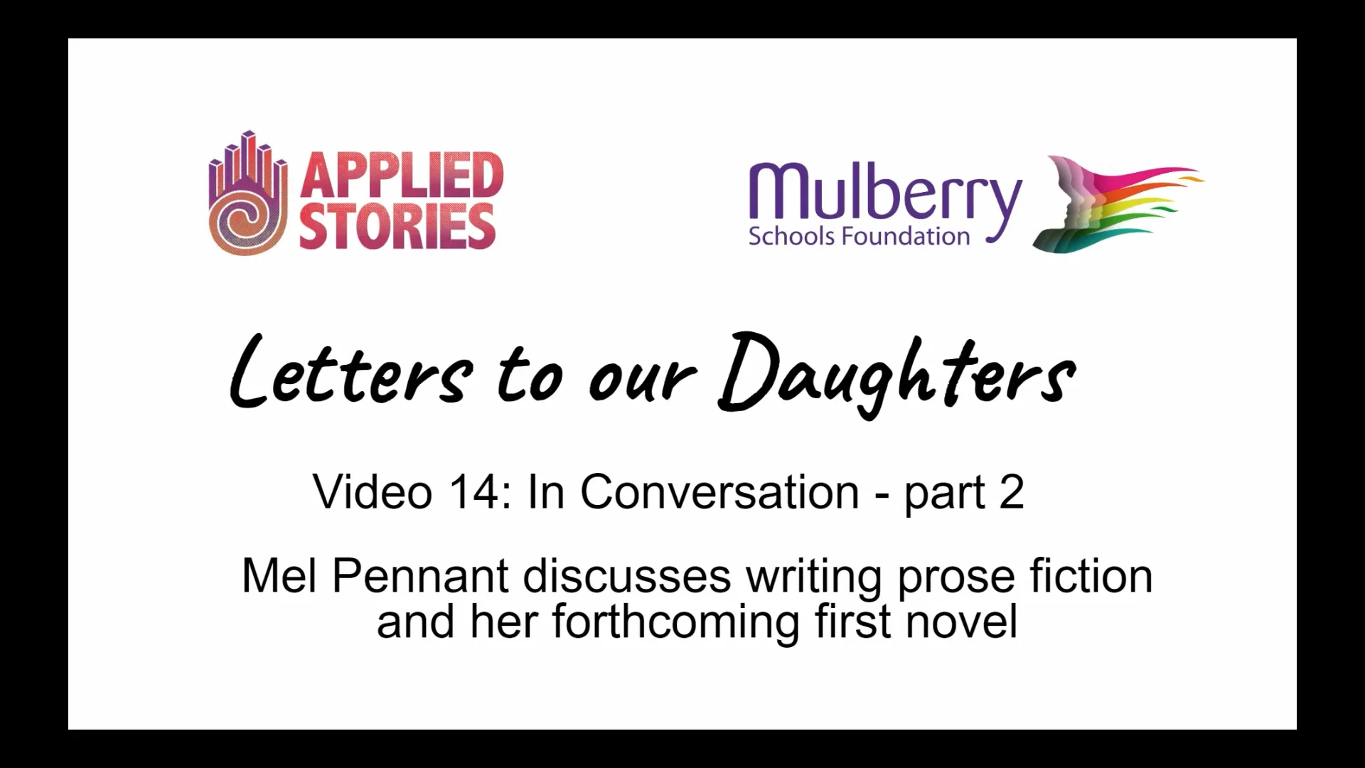 Video 14 - In conversation - Mel Pennant part 2 - what do you write? on ...