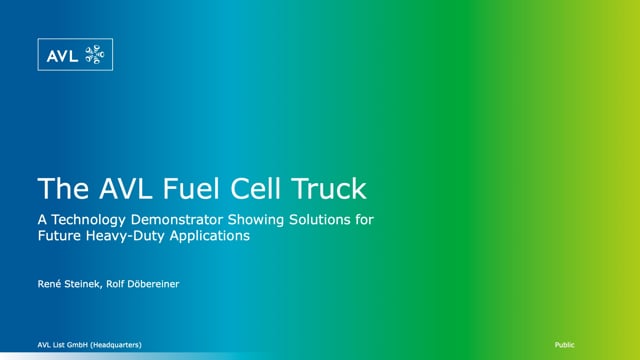 The AVL fuel cell truck - a technology demonstrator showing solutions ...