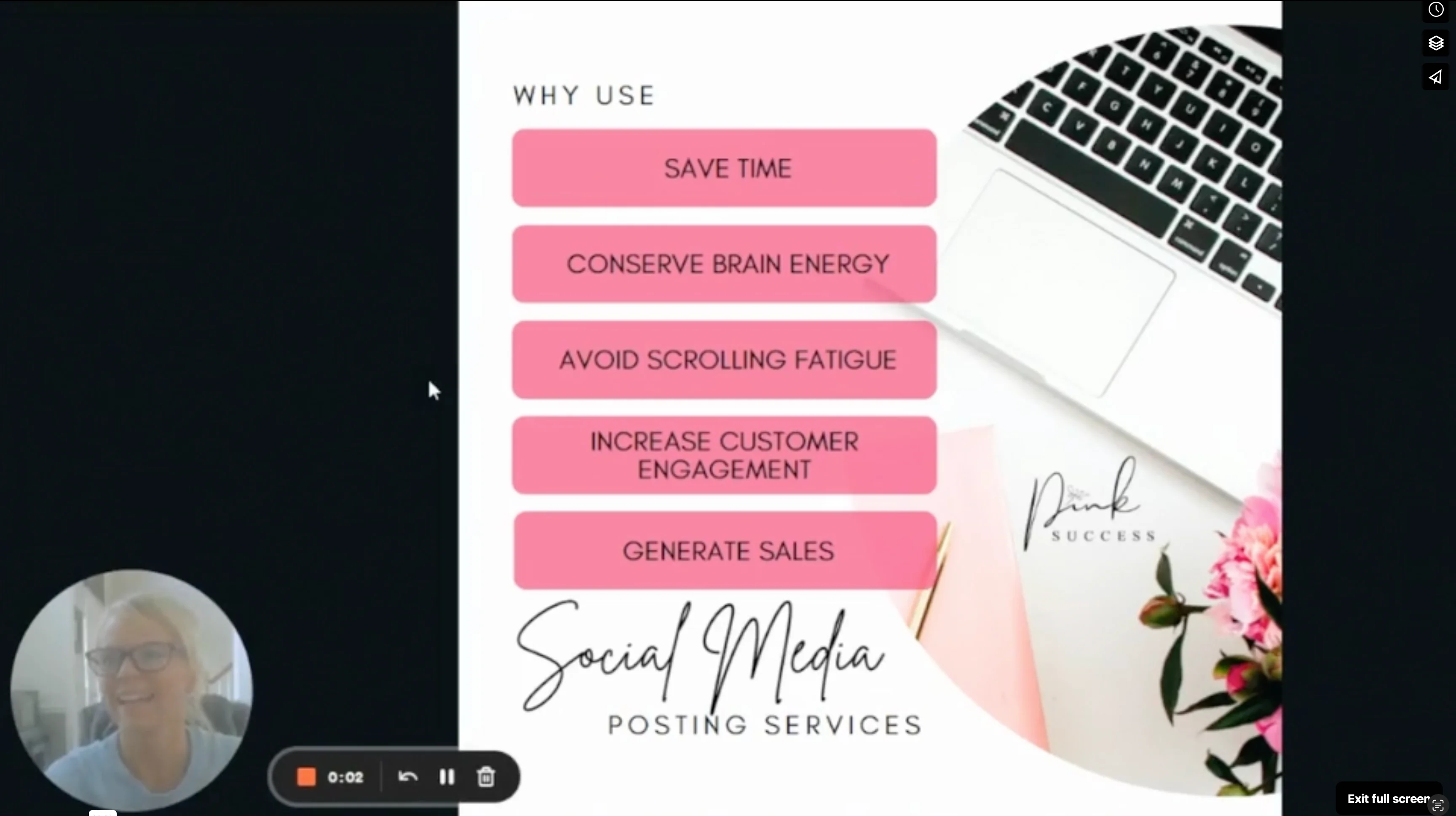 Customer Social Media Package Info - Pink Success