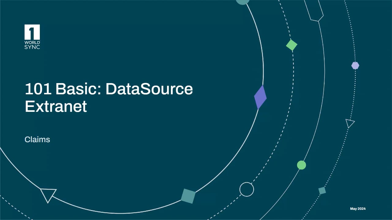 Video - DataSource Claims - 1WorldSync Customer Community