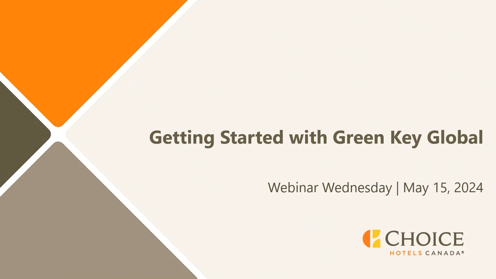 Webinar Wednesday | Getting Started with Green Key Global (May 15, 2024 ...
