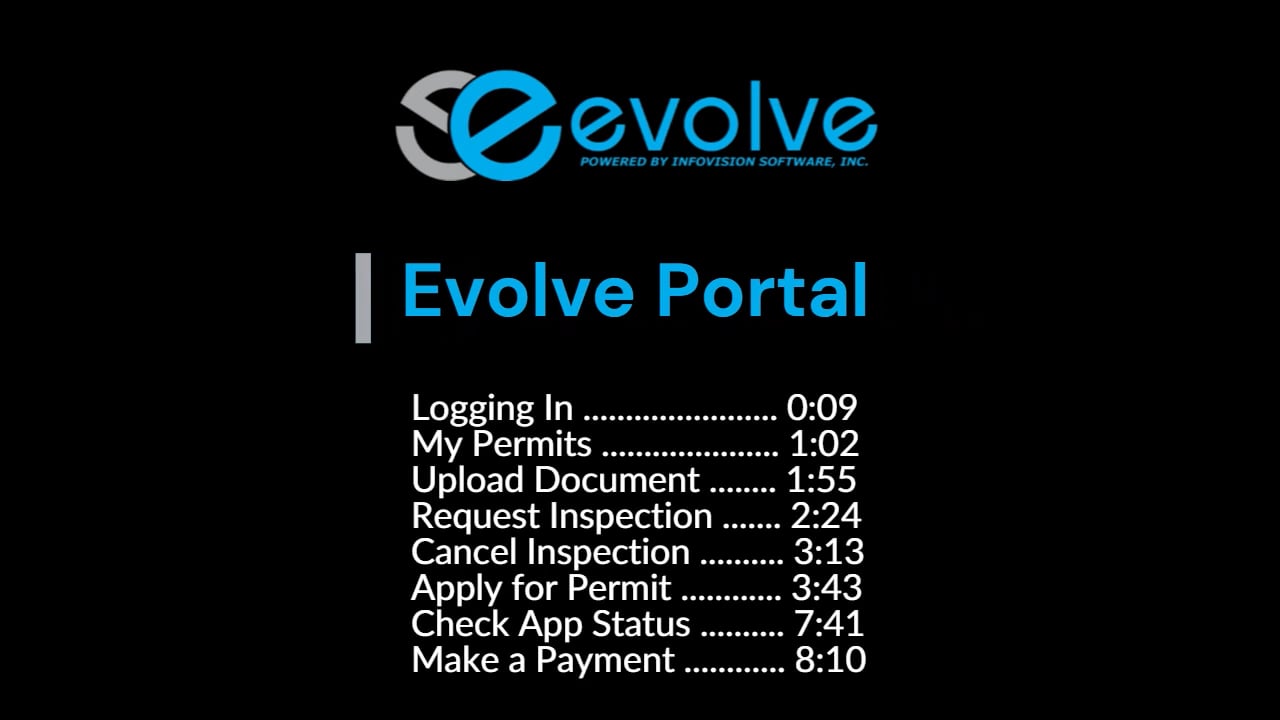 Evolve Planning - Evolve Permit Portal Overview