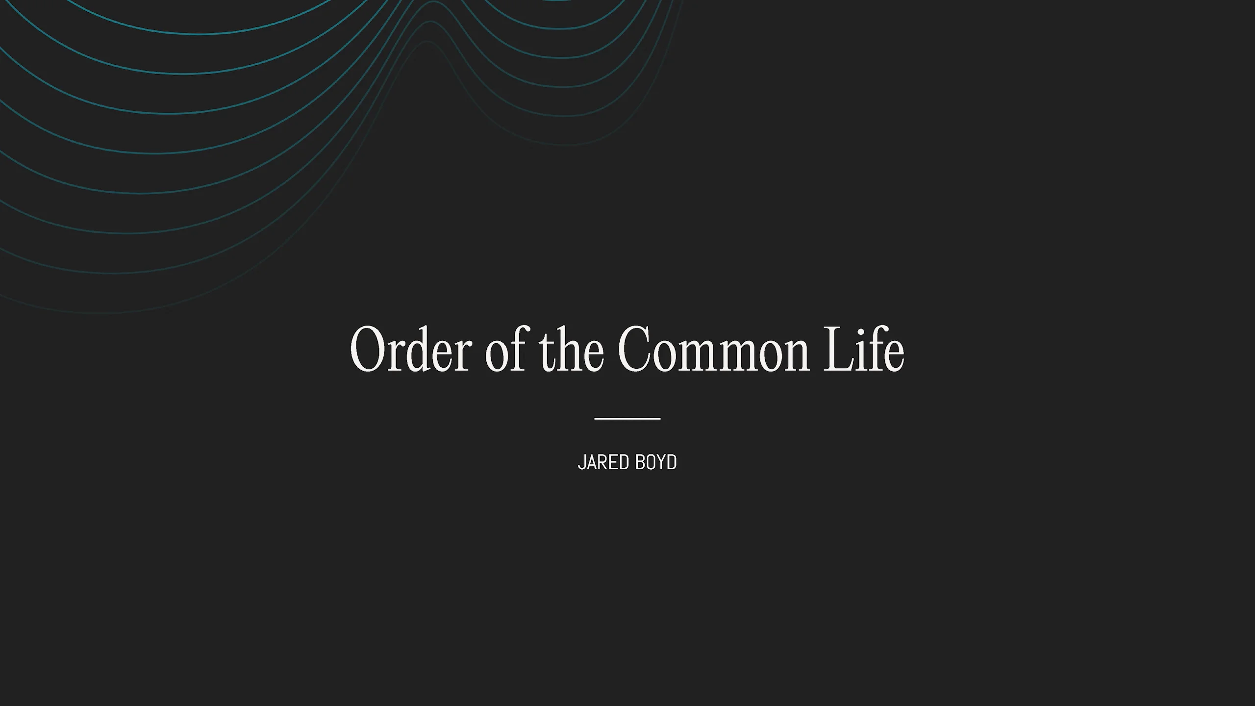 Order of the Common Life // 2024 Praxis Redemptive Imagination Summit ...