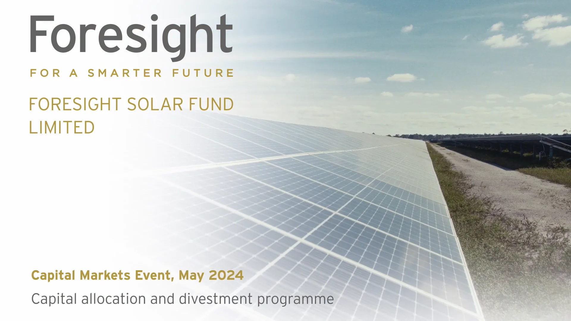Foresight Solar, Capital Allocation and Divestment Programme on Vimeo