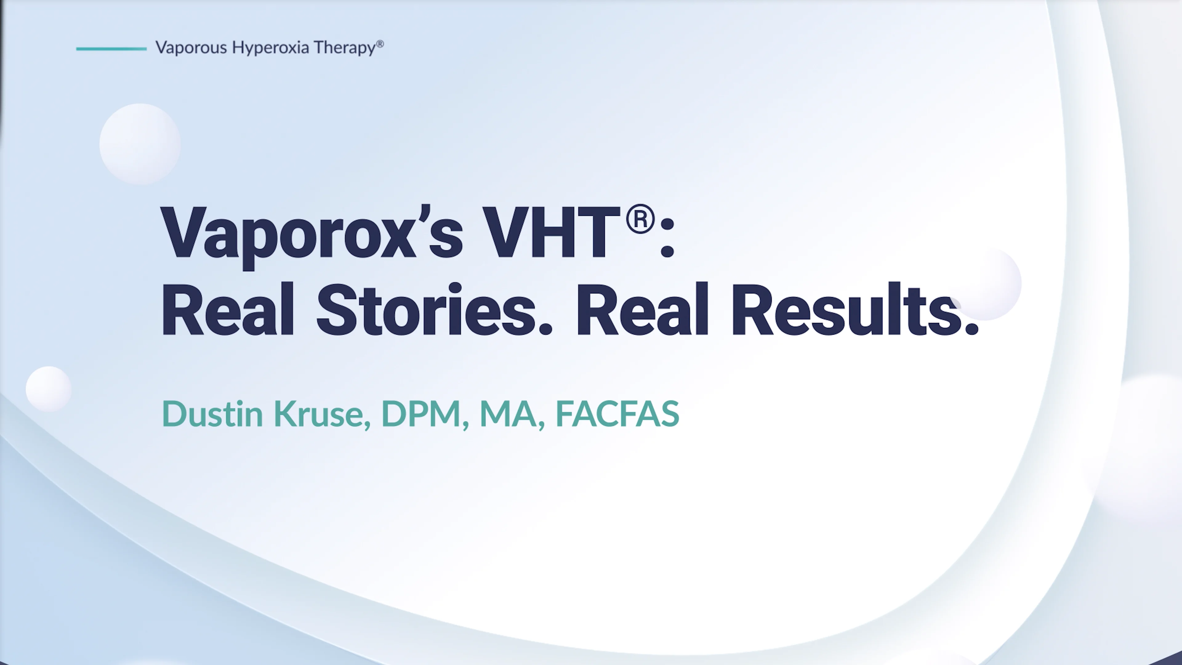 Dr. Kruse Details Case Studies and Wound Closures Using VHT.