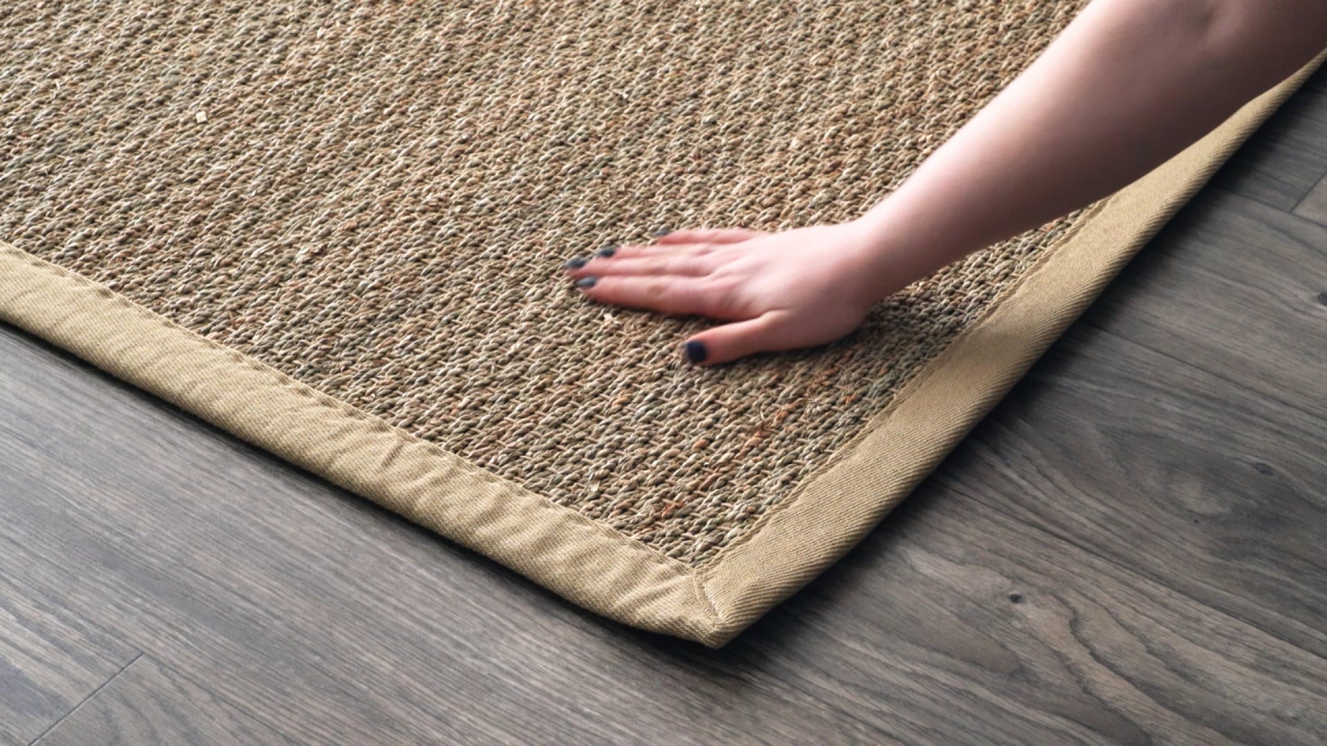 Machine Woven Maui Seagrass With Border Rug, 8'Round - Beach Style ...