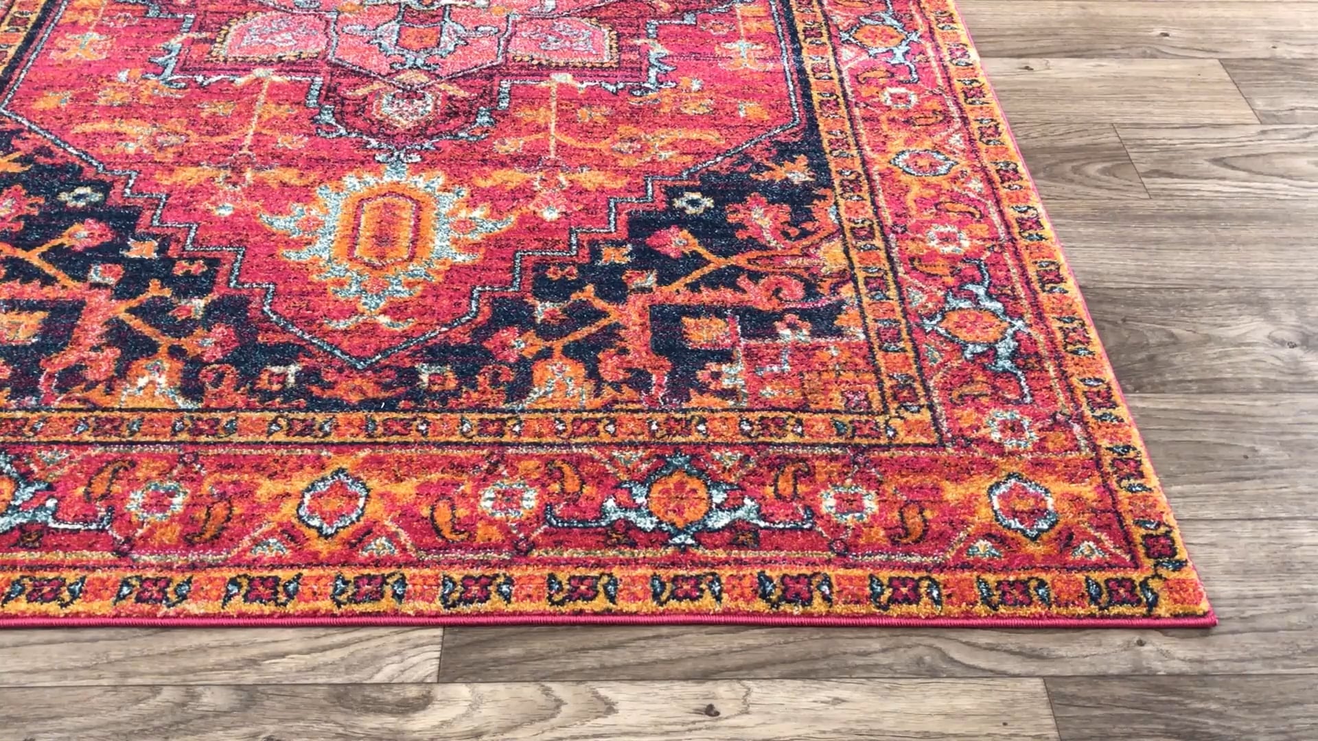 Traditional Vintage Katrina Blooming Rosette Rug, 2'6"x14 ...