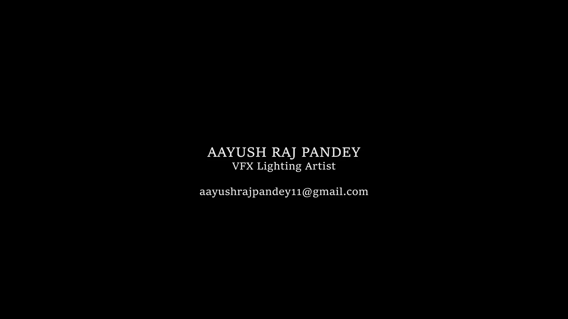 VFX Lighting Reel | MPC | AAYUSH RAJ PANDEY