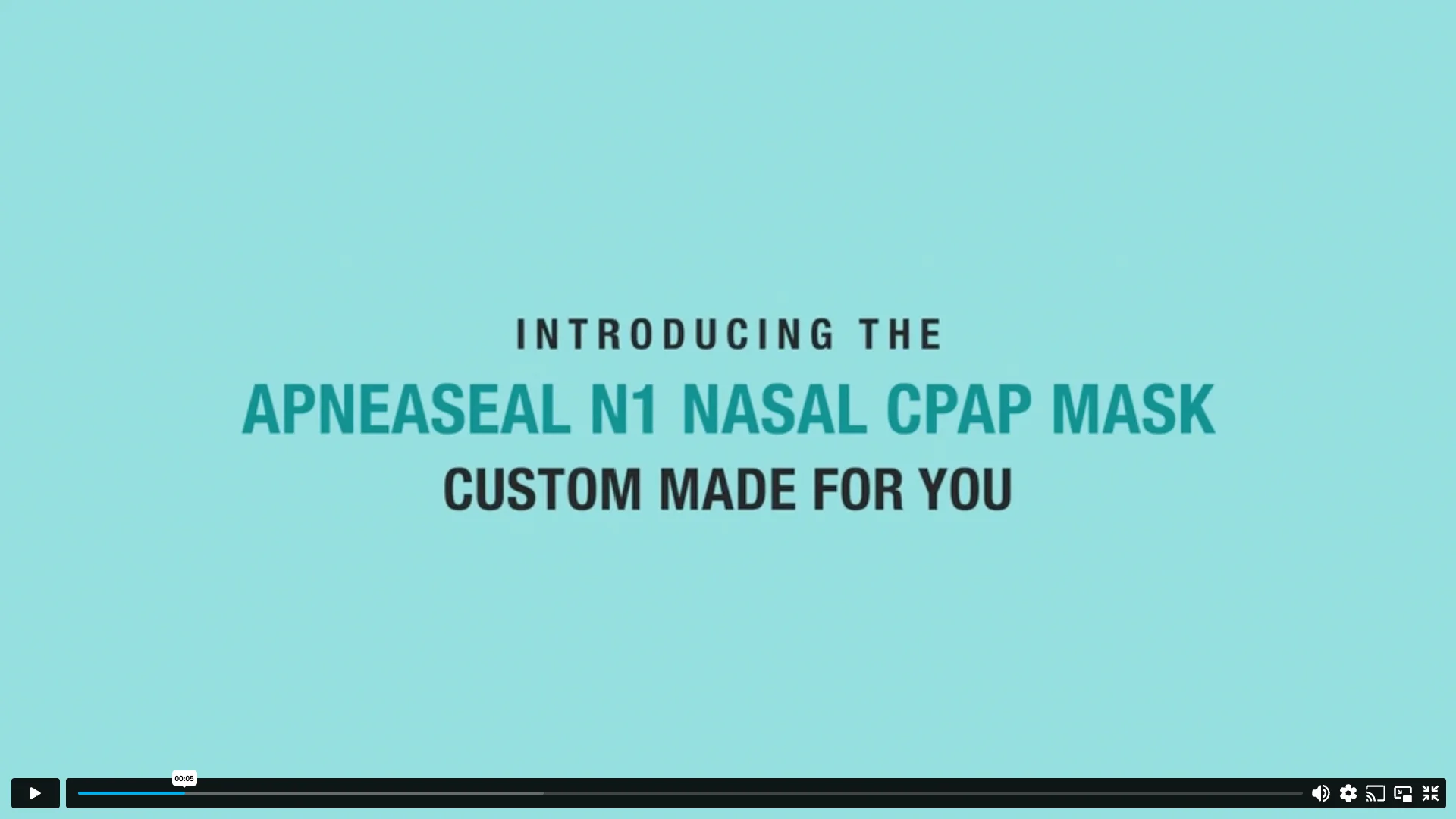 THE Apnea Seal N1 NASAL CPAP MASK on Vimeo