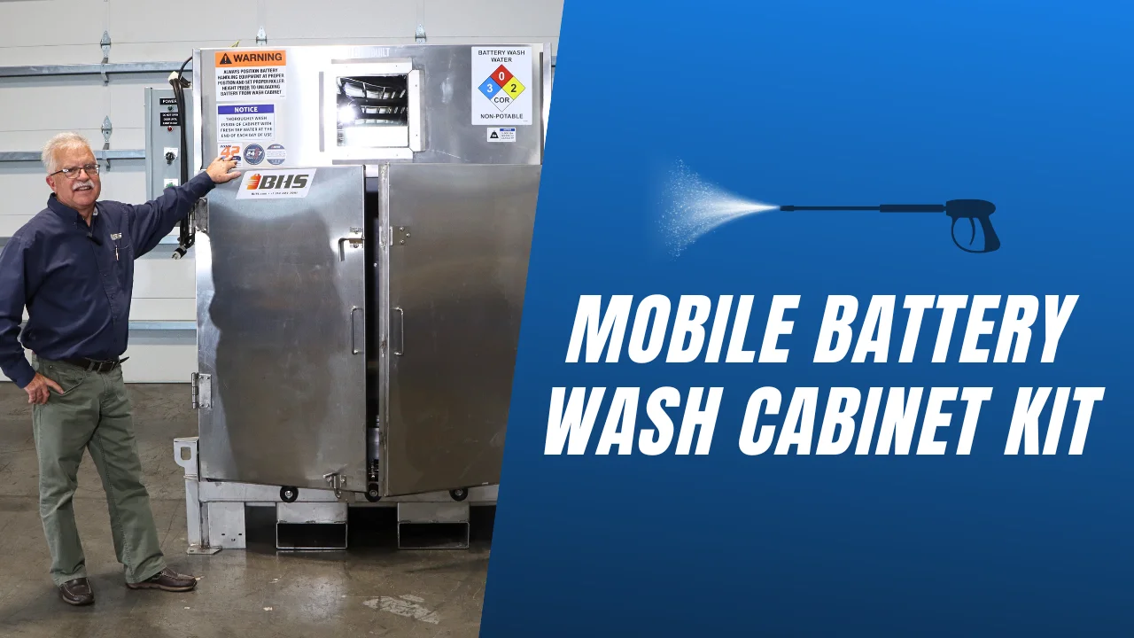Mobile Forklift Battery Washing Kit | Material Handling Minute with ...