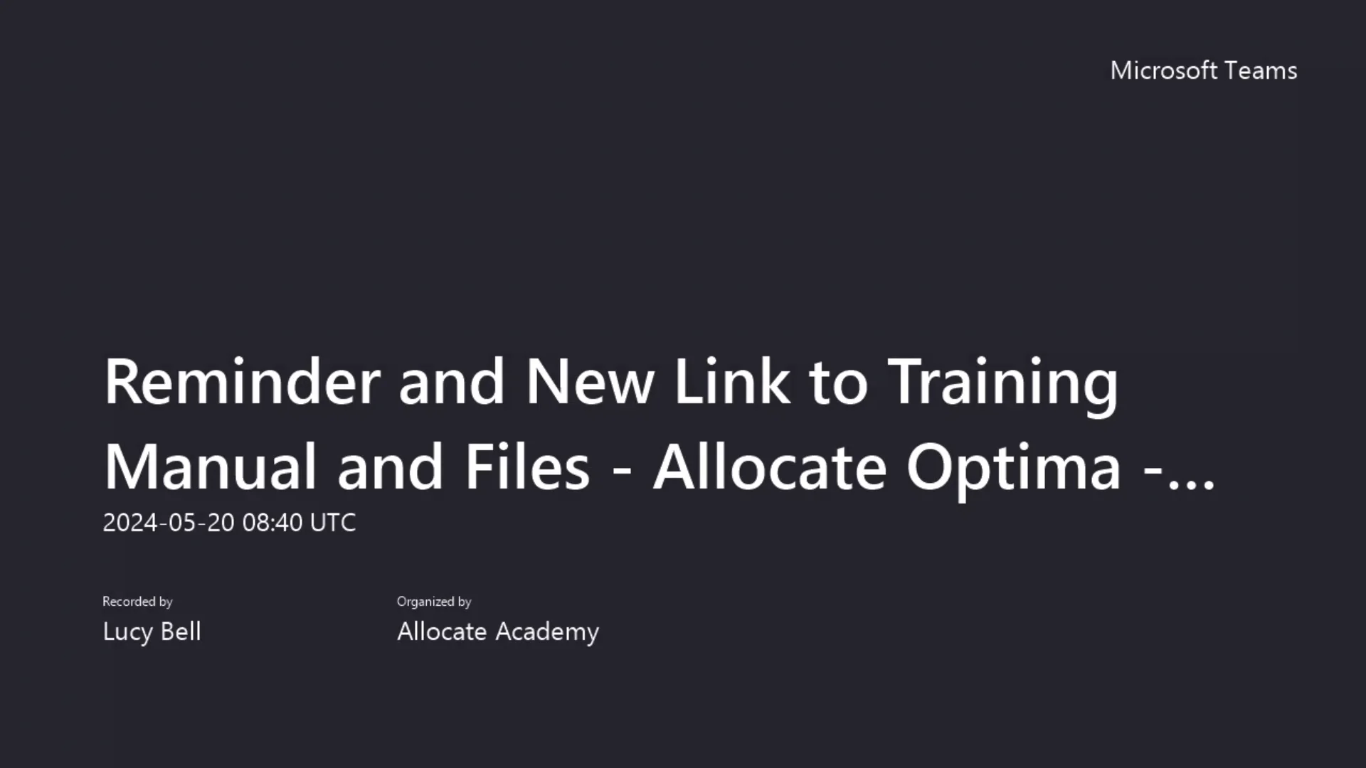 Allocate Optima - Establishment & System Management-20240520_094045 on ...