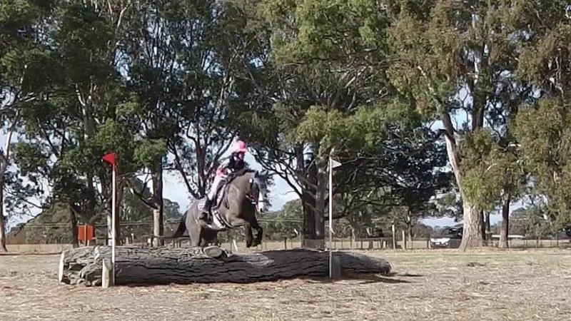 Imogen Carmichael riding Little Black Suzi 182 EvA65 Naracoorte EA ...