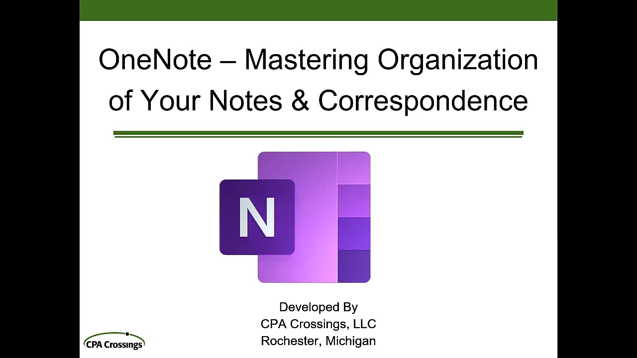 OL1178_OneNote - Mastering Organization of Your Notes & Correspondence