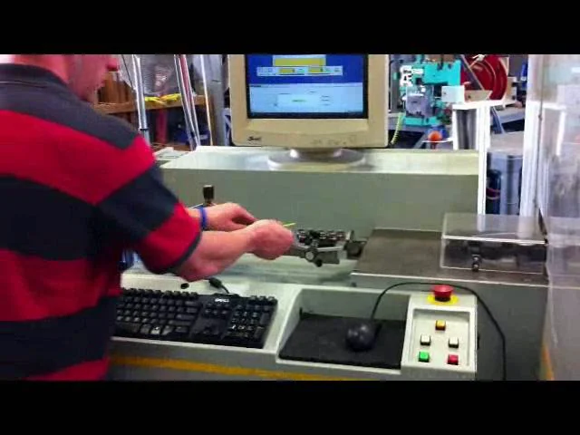 Artos MTX-5 wire terminating machine with Imaje 9040i printer. on Vimeo
