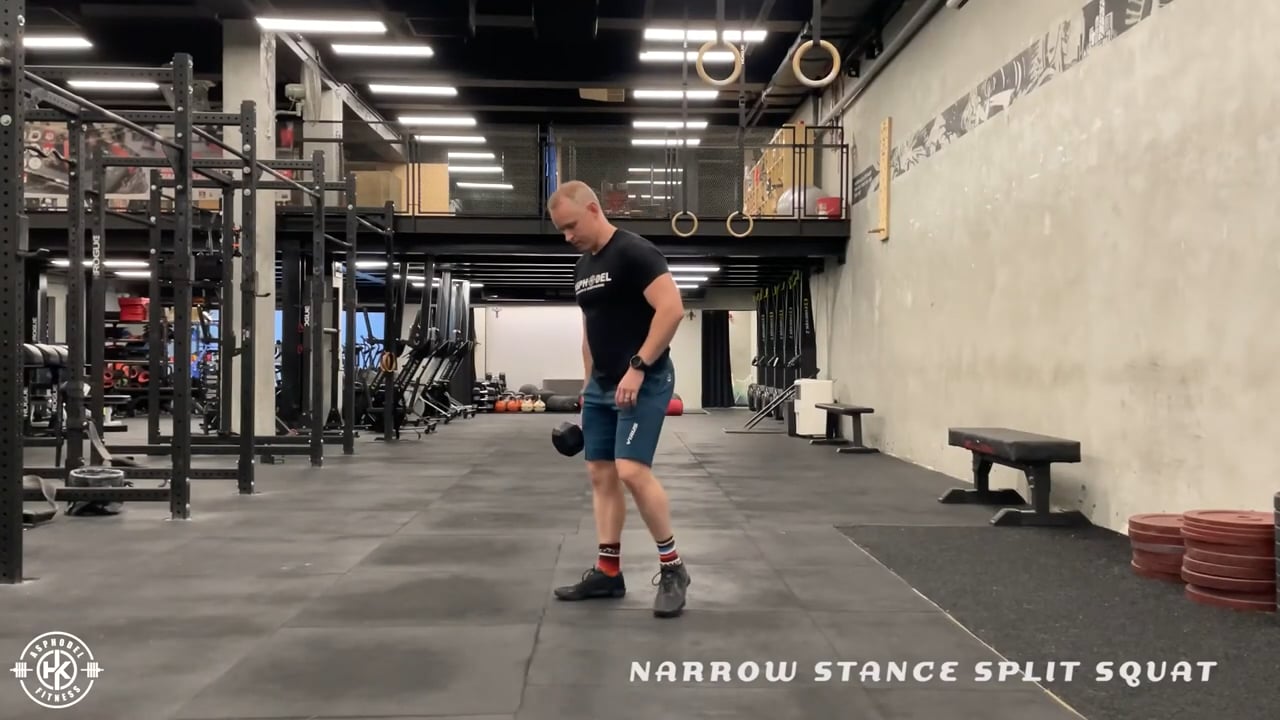 Narrow Stance Split Squat