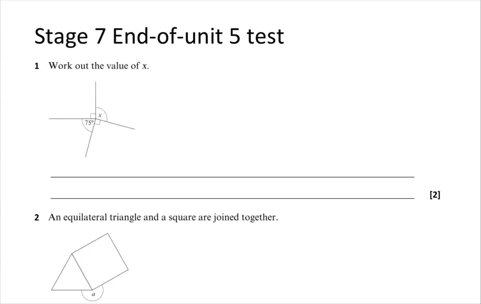 Year 7-End of Unit 5 Test on Vimeo