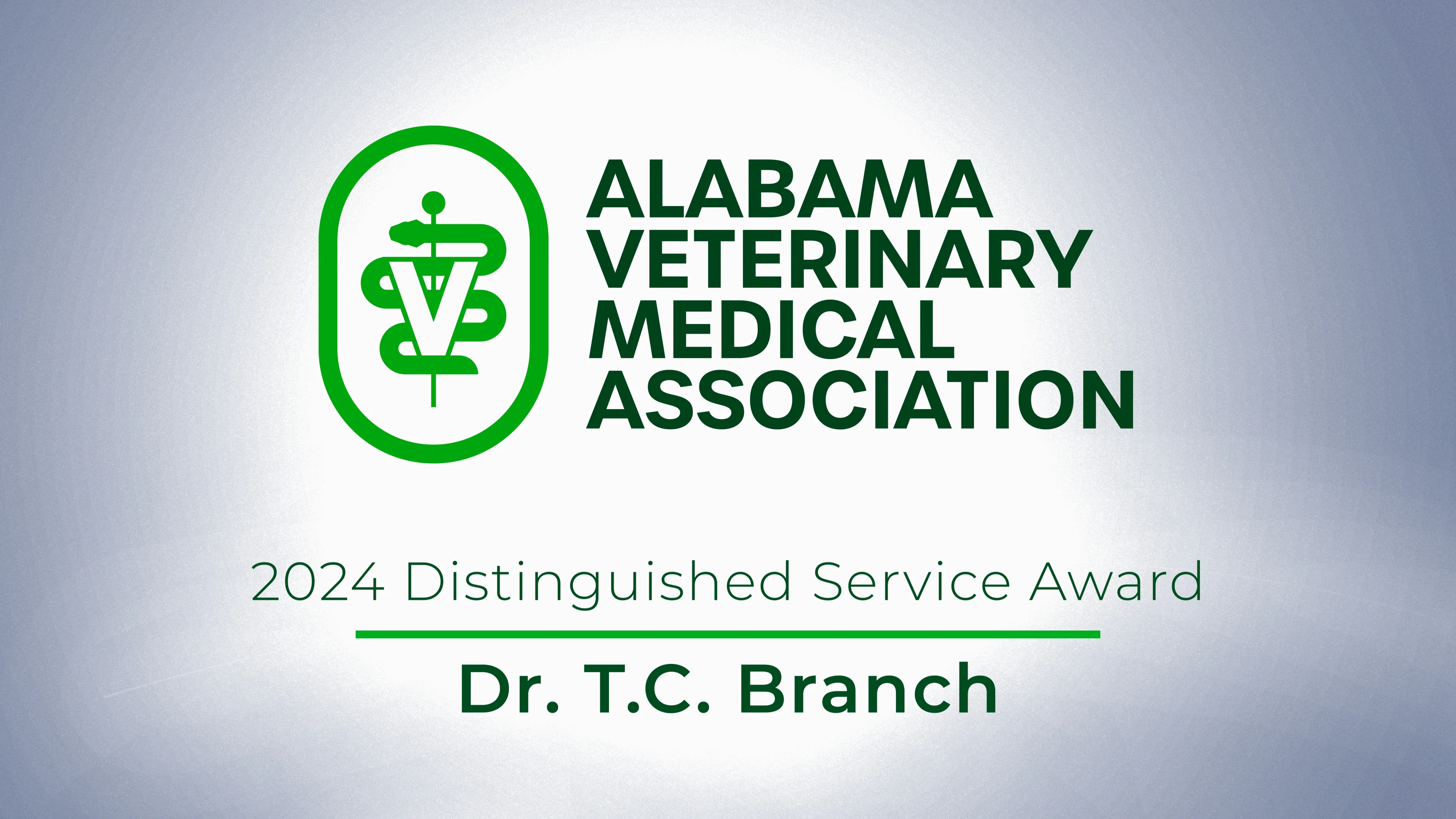 2024 Distinguished Service Award - Dr. T.C. Branch (ALVMA)