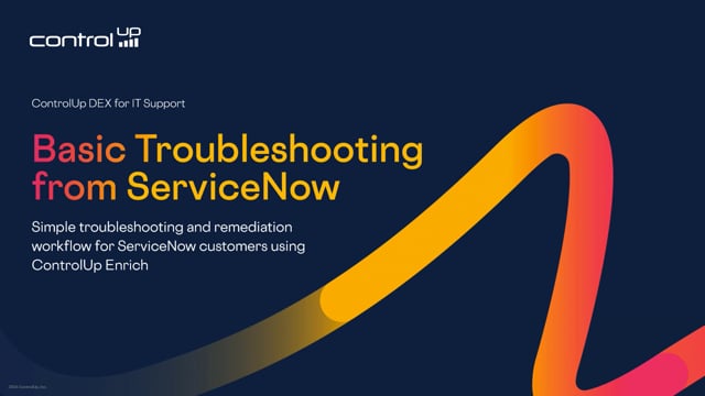 ServiceNow Integration - ControlUp