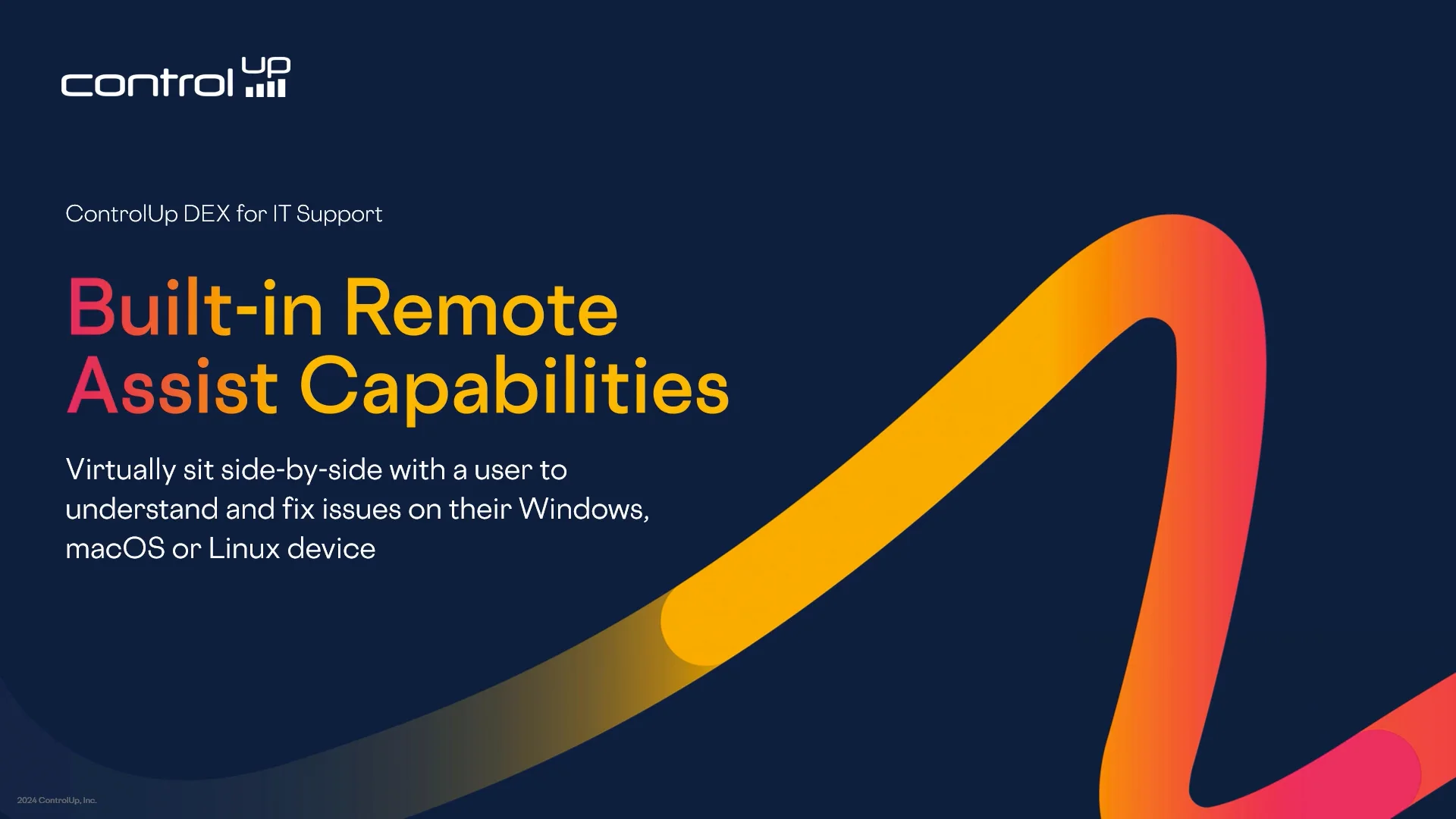 ControlUp DEX for IT Support - Built-in Remote Assist Capabilities