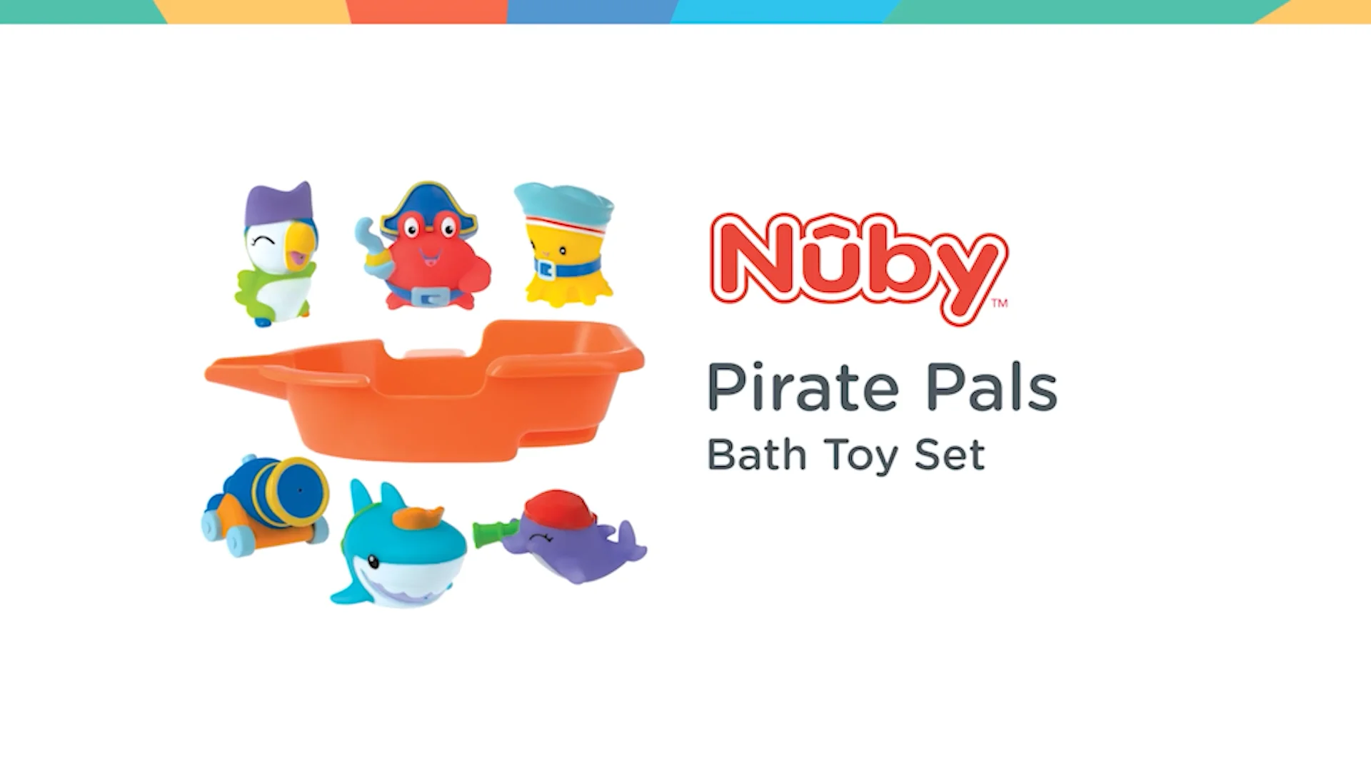 Nuby Pirate Pals Bath Toy Set on Vimeo