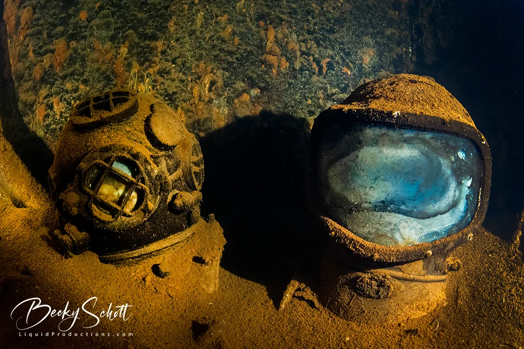 Diving Inside the USS Saratoga : The Dive Locker