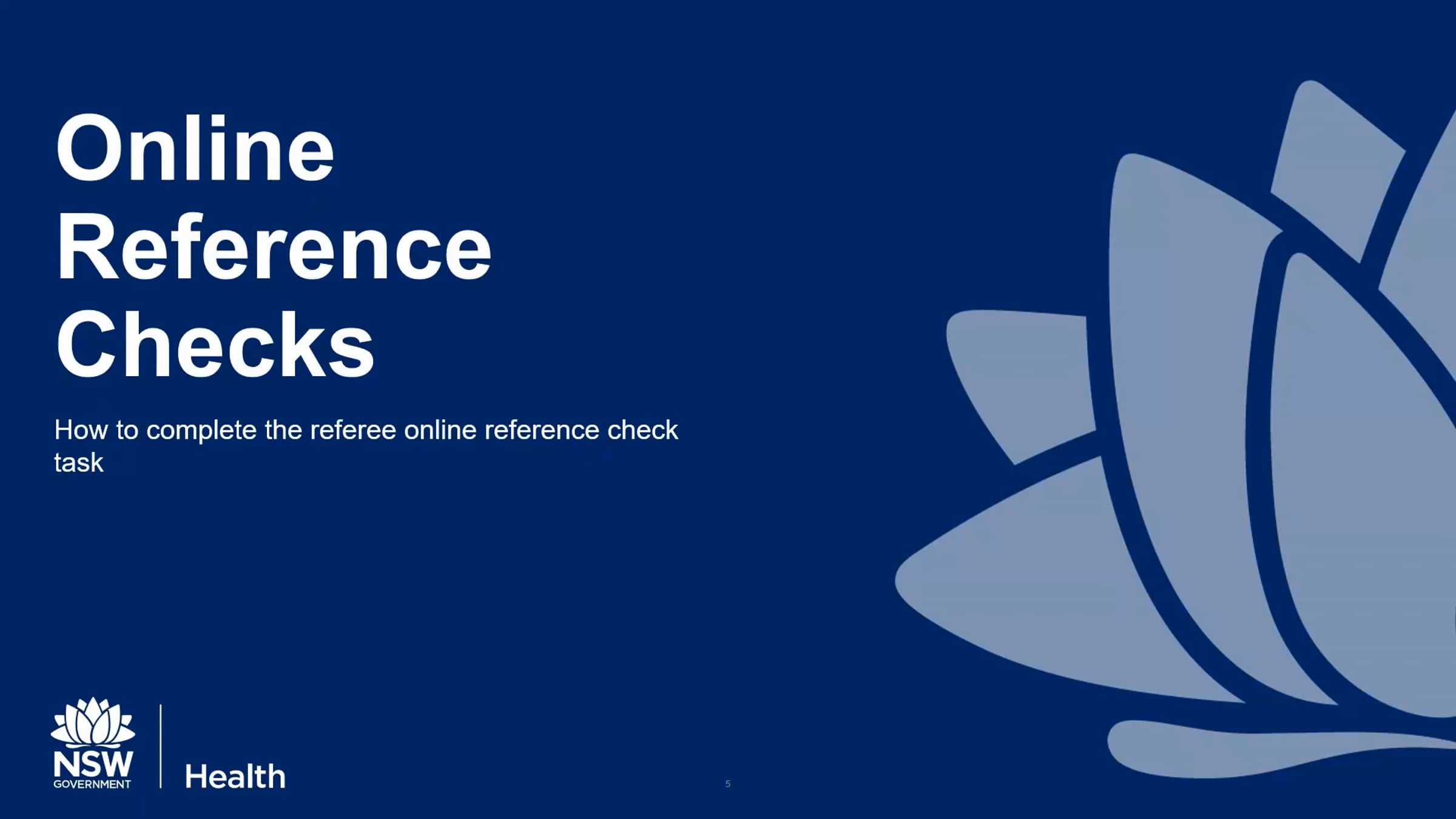 How to complete the referee online reference check task