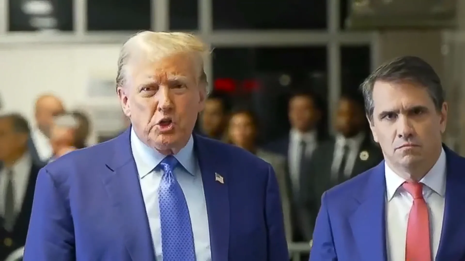 Press Gaggle: Donald Trump Speaks to Reporters Before Court in ...