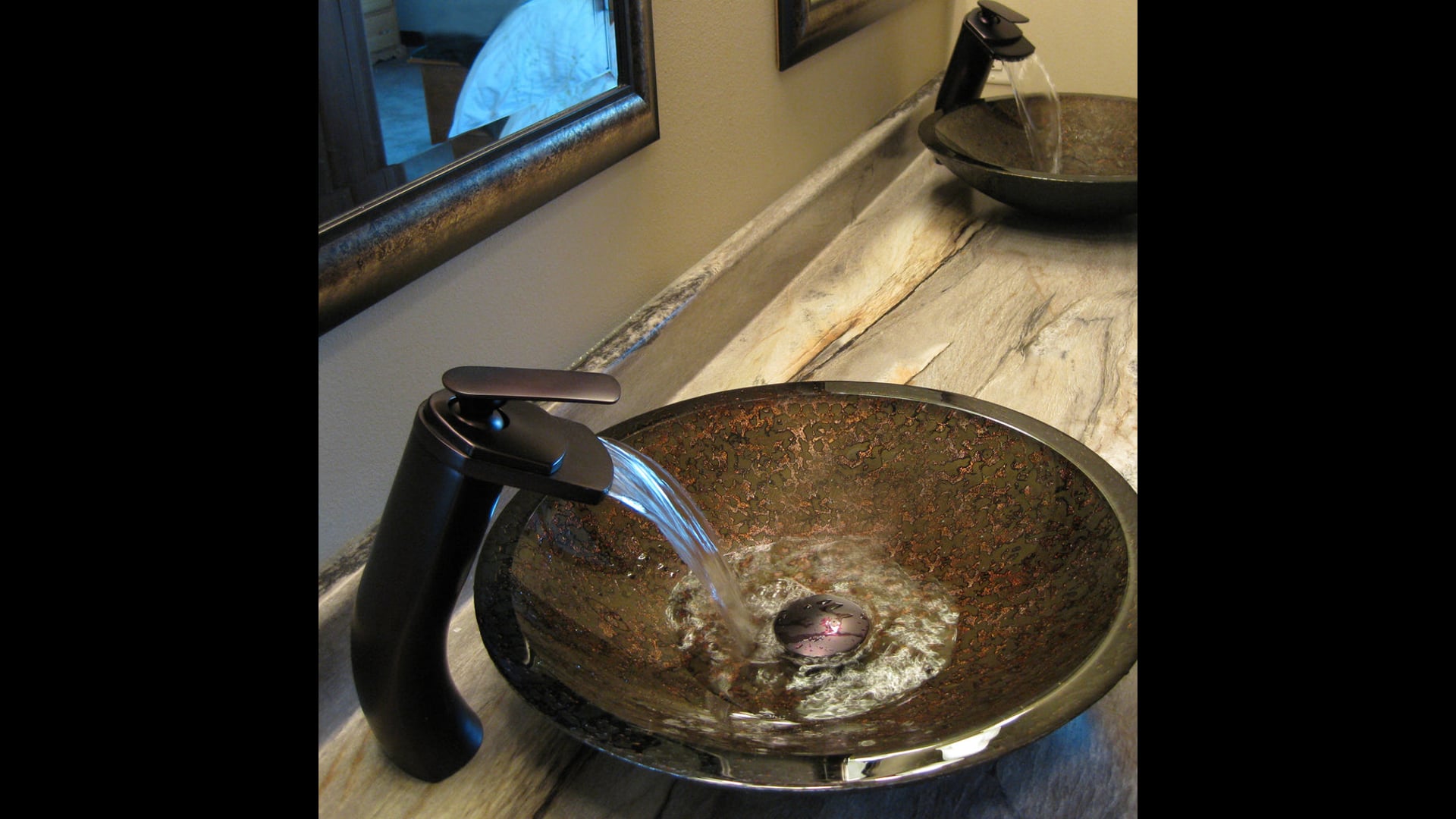 Cascade Single Lever Waterfall Vessel Faucet - Contemporary - Bathroom ...