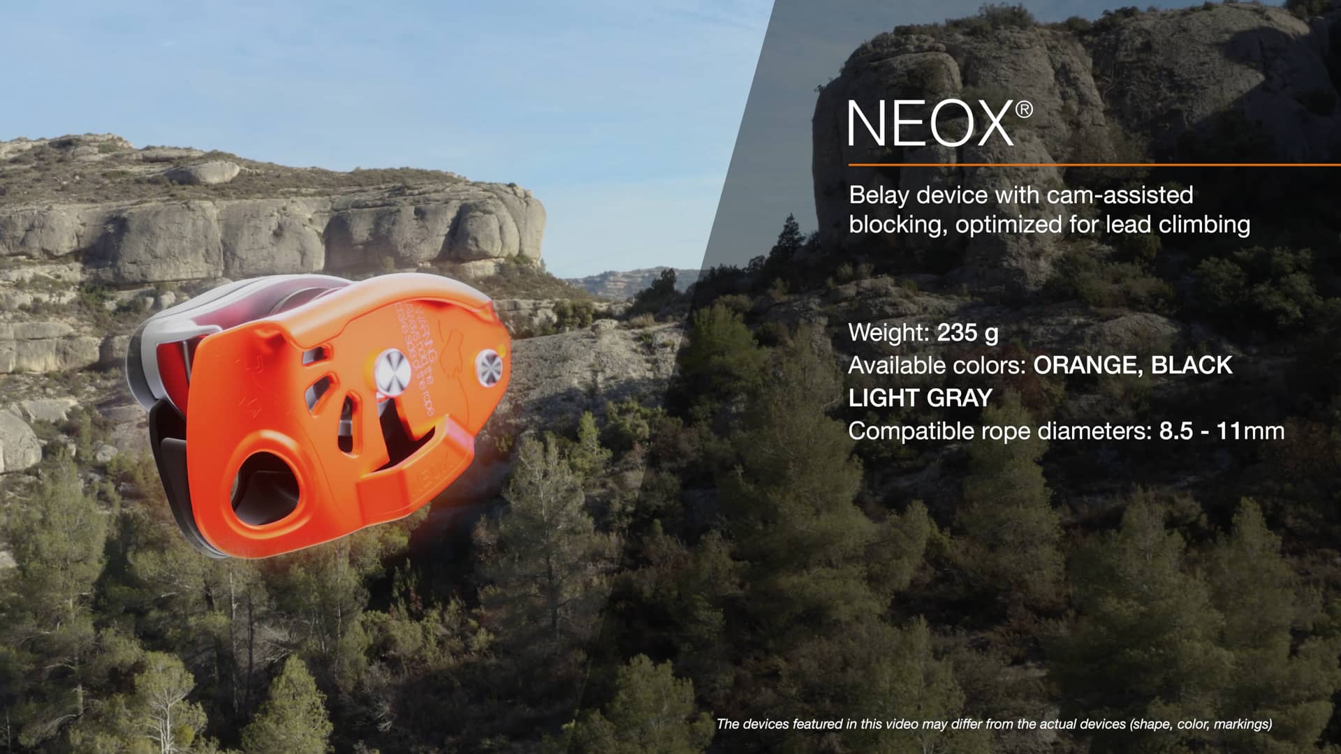 NEOX® - Belay device with cam-assisted blocking, optimized for lead climbing on Vimeo