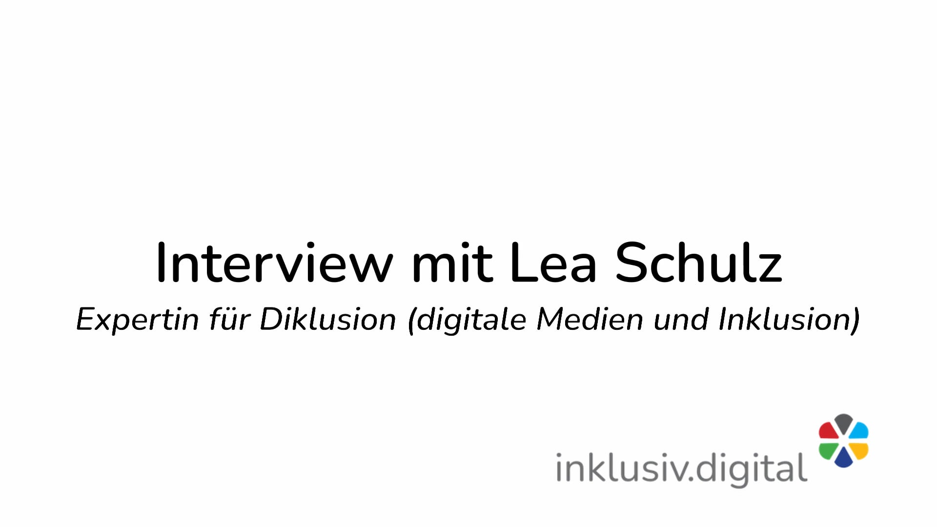 Interview mit Dr. Lea Schulz- KI und Inklusion