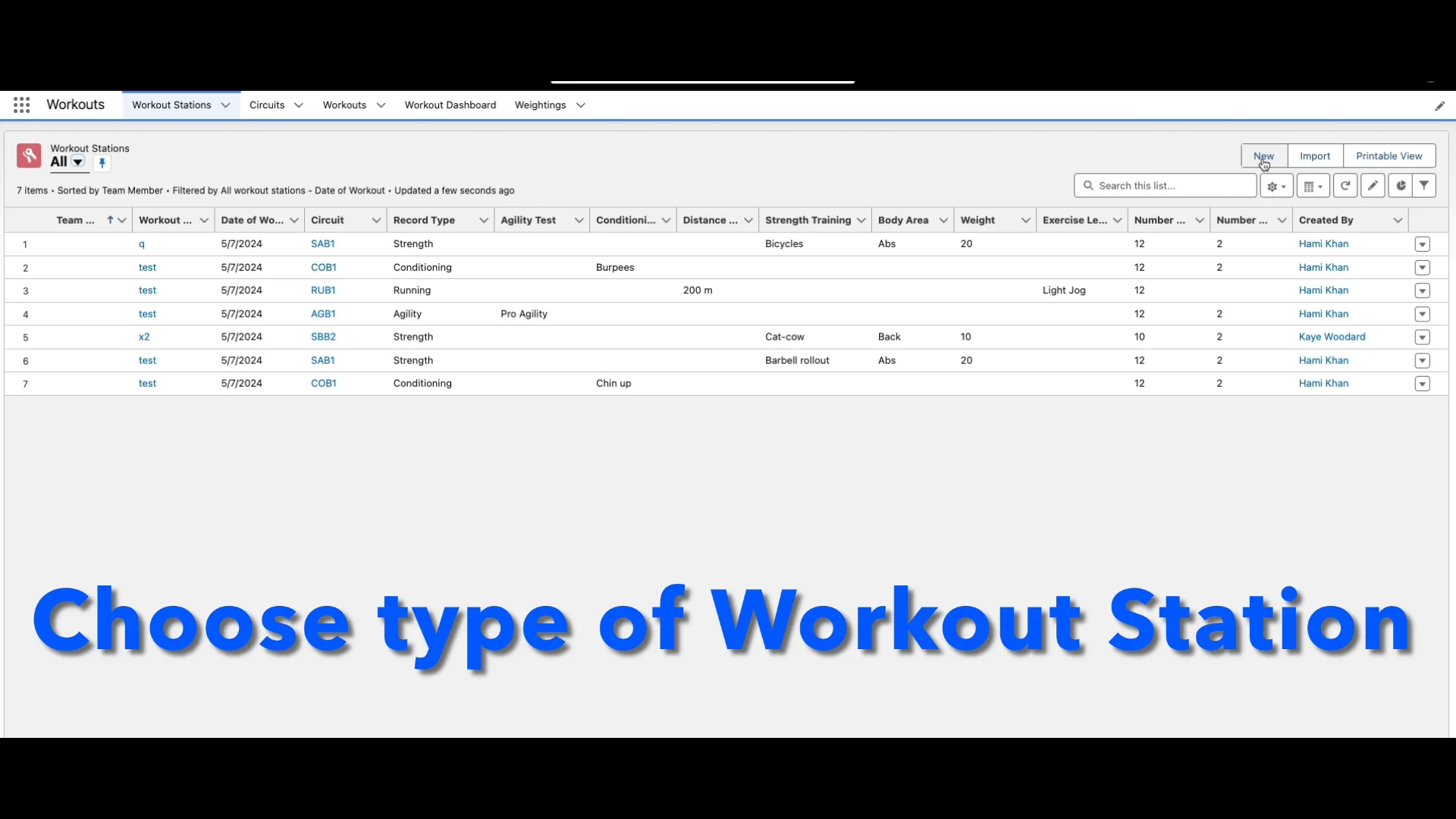 Create Workout Stations & Circuits