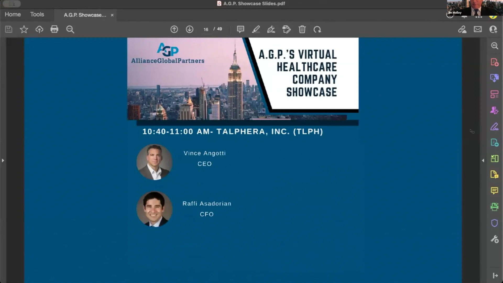 Talphera, Inc.- A.G.P. Healthcare Showcase on Vimeo